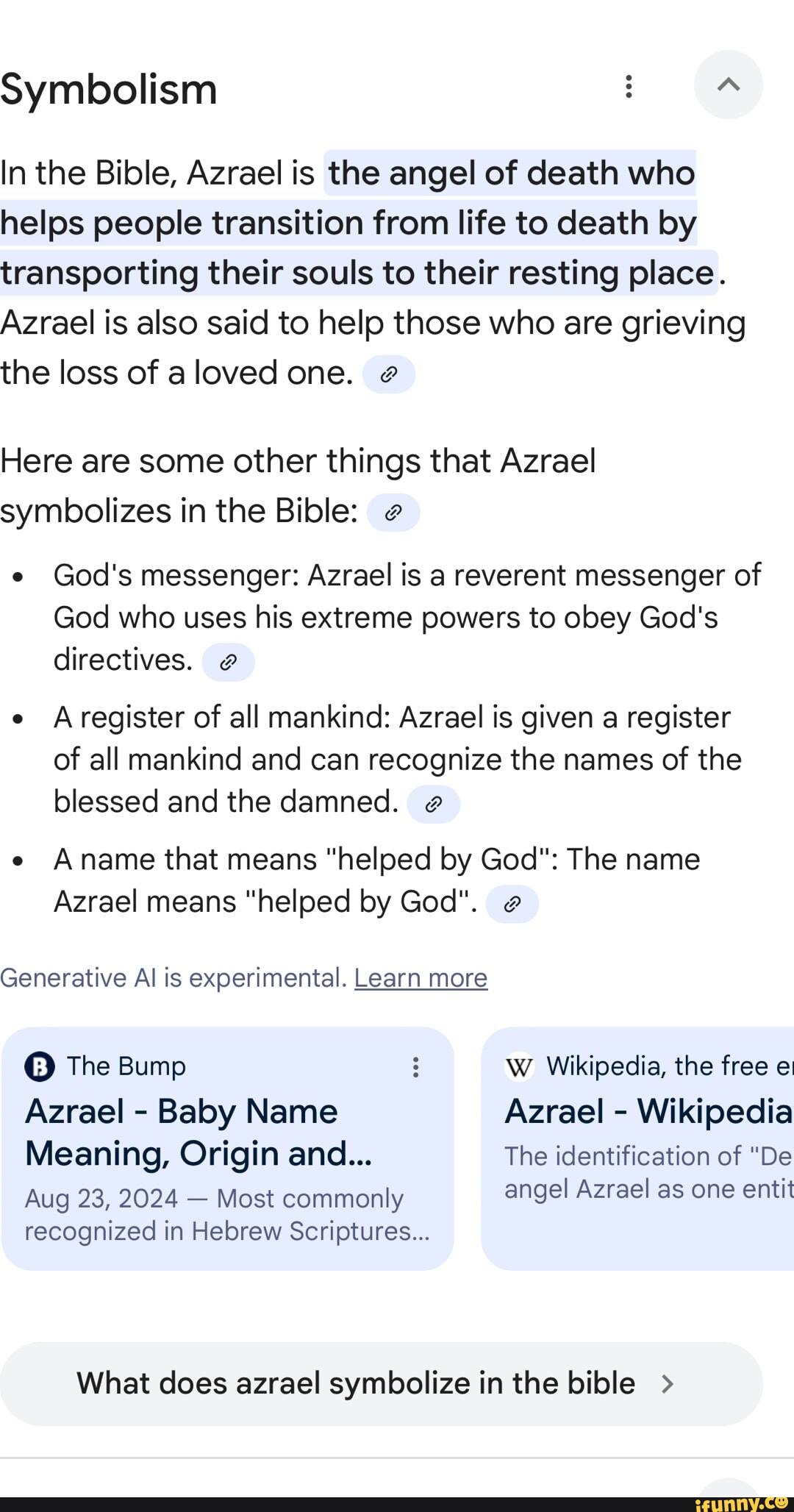 Symbolism In the Bible, Azrael is the angel of death who helps people ...