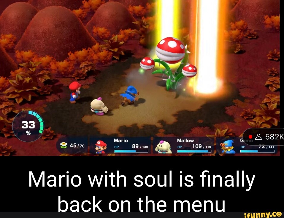 & 582K 33 Mario Mallow Mario with soul is finally hack on the menu - iFunny