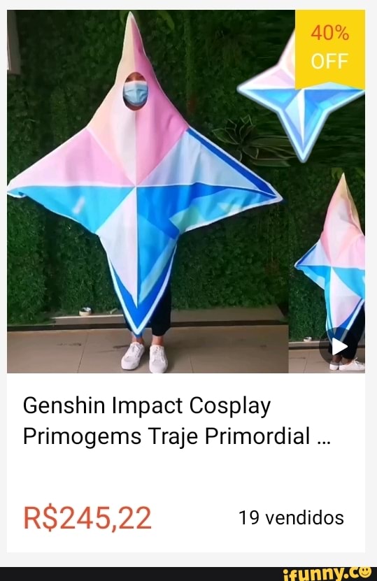 Genshin Impact Cosplay Primogems Traje Primordial... 19 vendidos - )