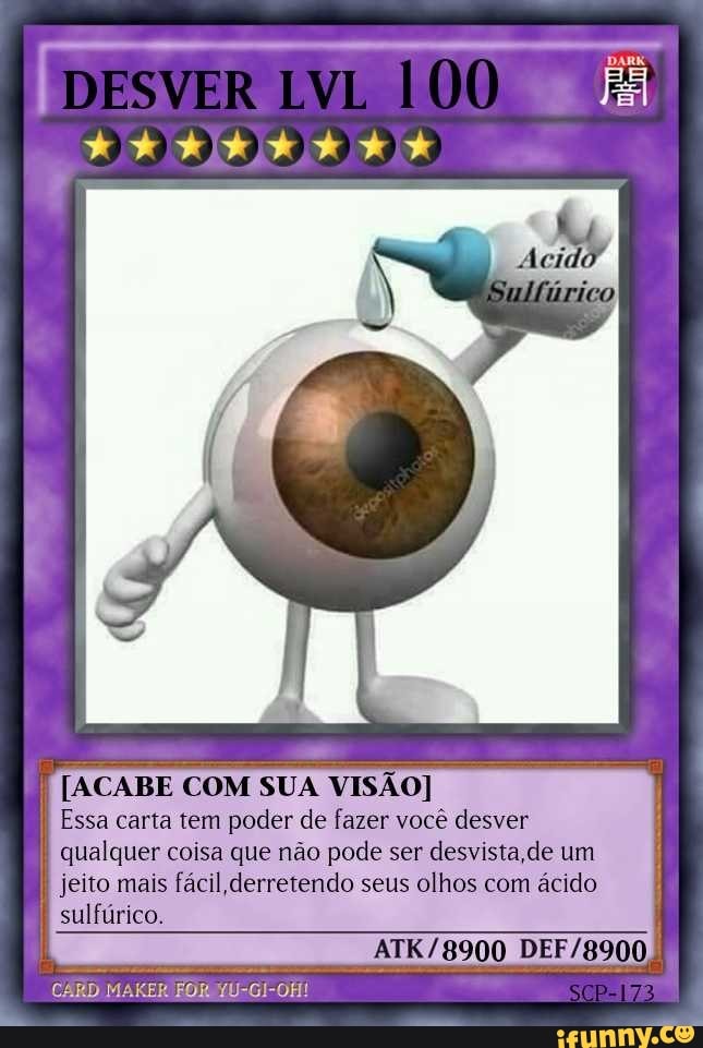 [ACABE COM SUA VISÃO] Essa carta tem poder de fazer você desver ...