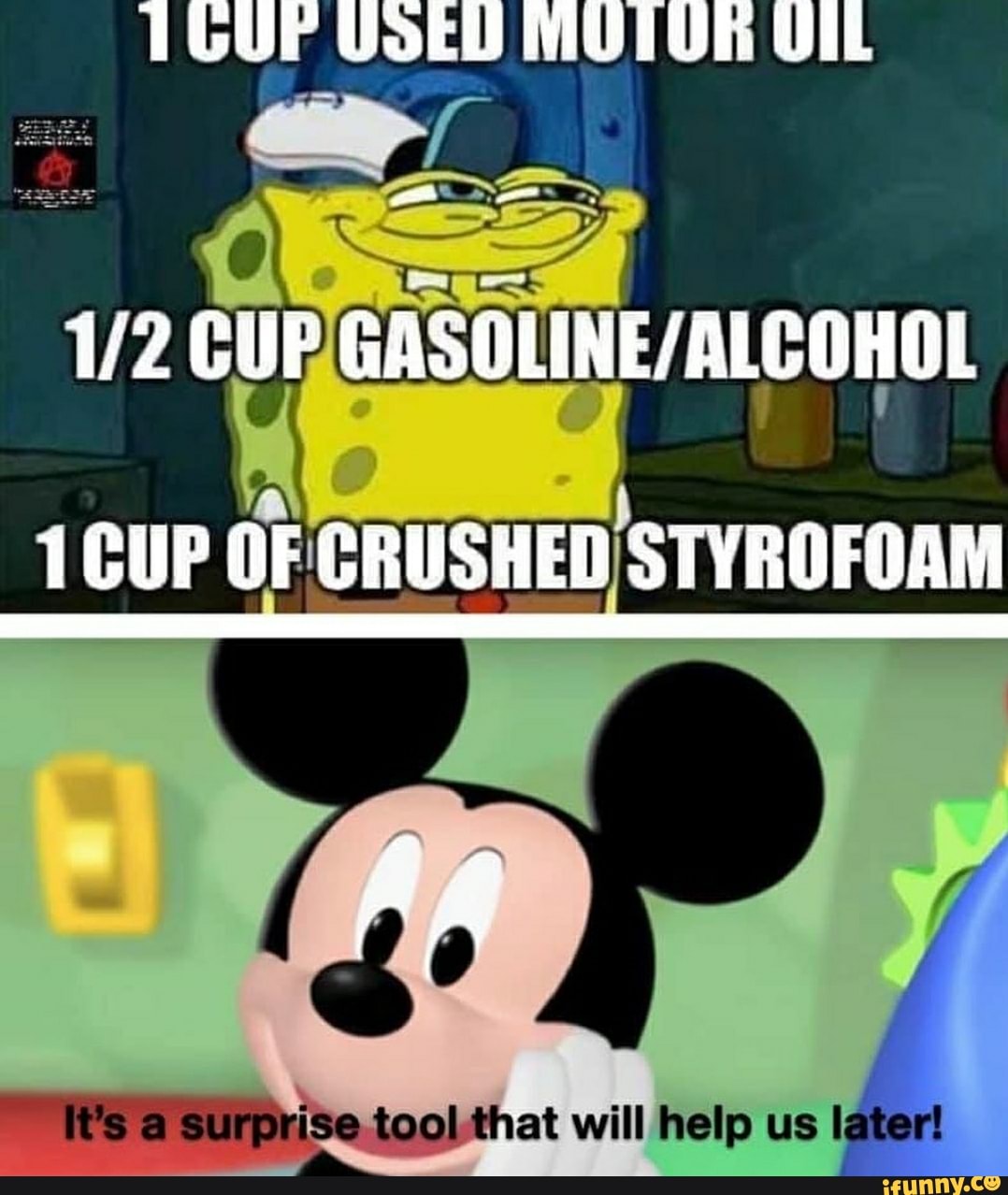 120% GASOLINE/ALCOHOL 1 CUP OF CRUSHED STYROFOAM surprise tool that ...