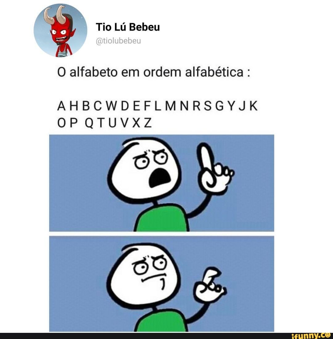 Tio Lú Bebeu (Qtiolubebeu alfabeto em ordem alfabética ...