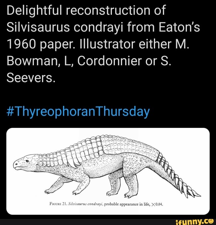Delightful reconstruction of Silvisaurus condrayi from Eaton's 1960 ...