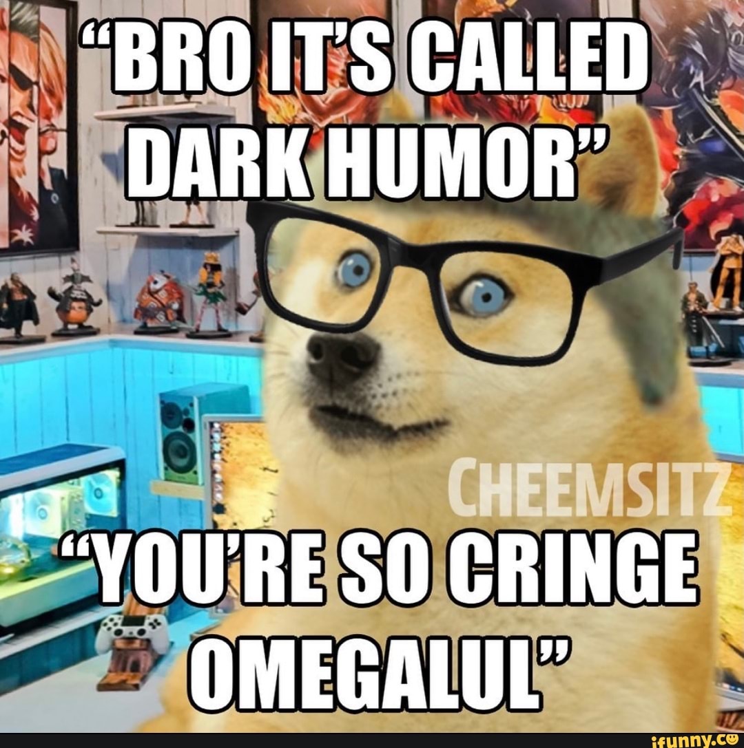 "BRO ITS CALLED DARK HUMOR' "YOU'RE SO CRINGE OMEGALUL" - iFunny