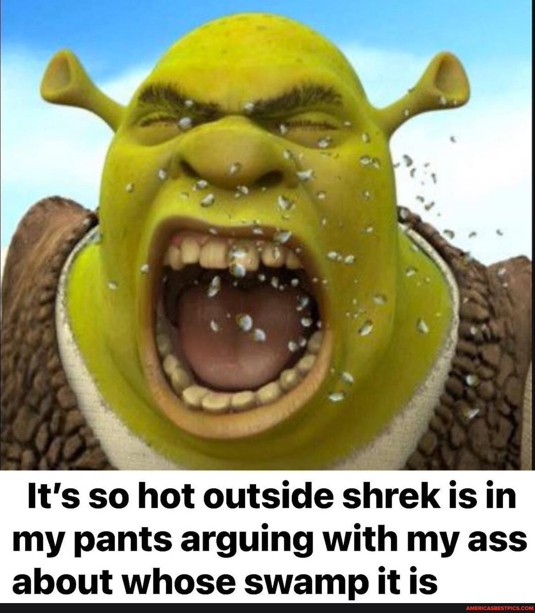 That type of day!! 😩😩💦 - It's so hot outside shrek is in my pants ...