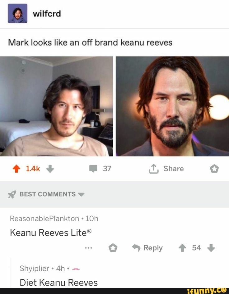 Mark looks like an off brand keanu reeves Keanu Reeves Lite? Diet Keanu ...