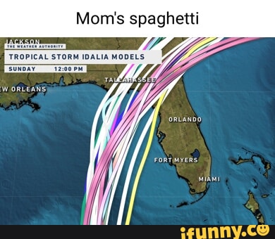 Mom's spaghetti TROPICAL STORM IDALIA MODELS ORLEANS - iFunny