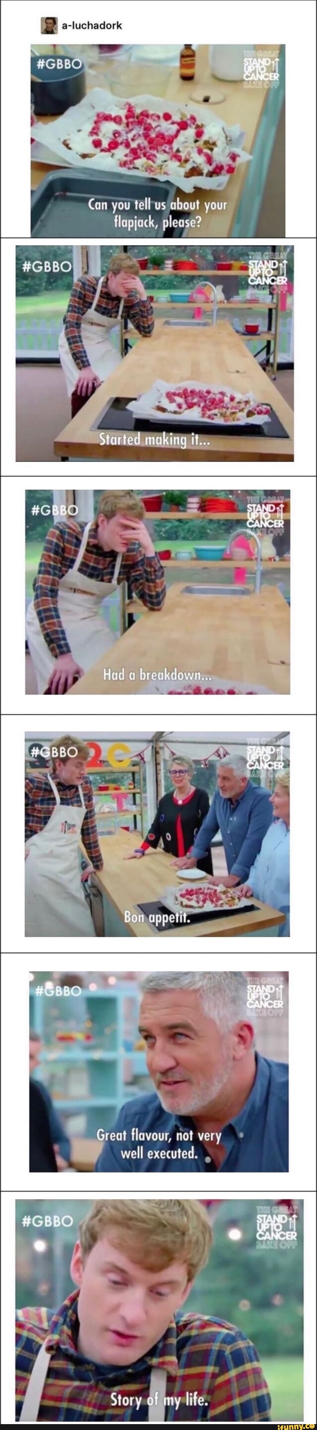 A-luchadork #GBBO Con you tell us about your flapjack, please? #GBBO ...