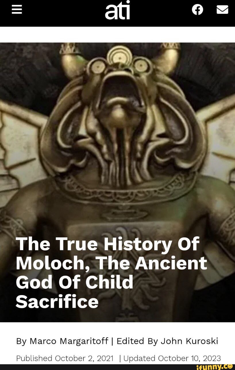 The True History Of Moloch, The Ancient God Of Child Sacrifice By Marco ...