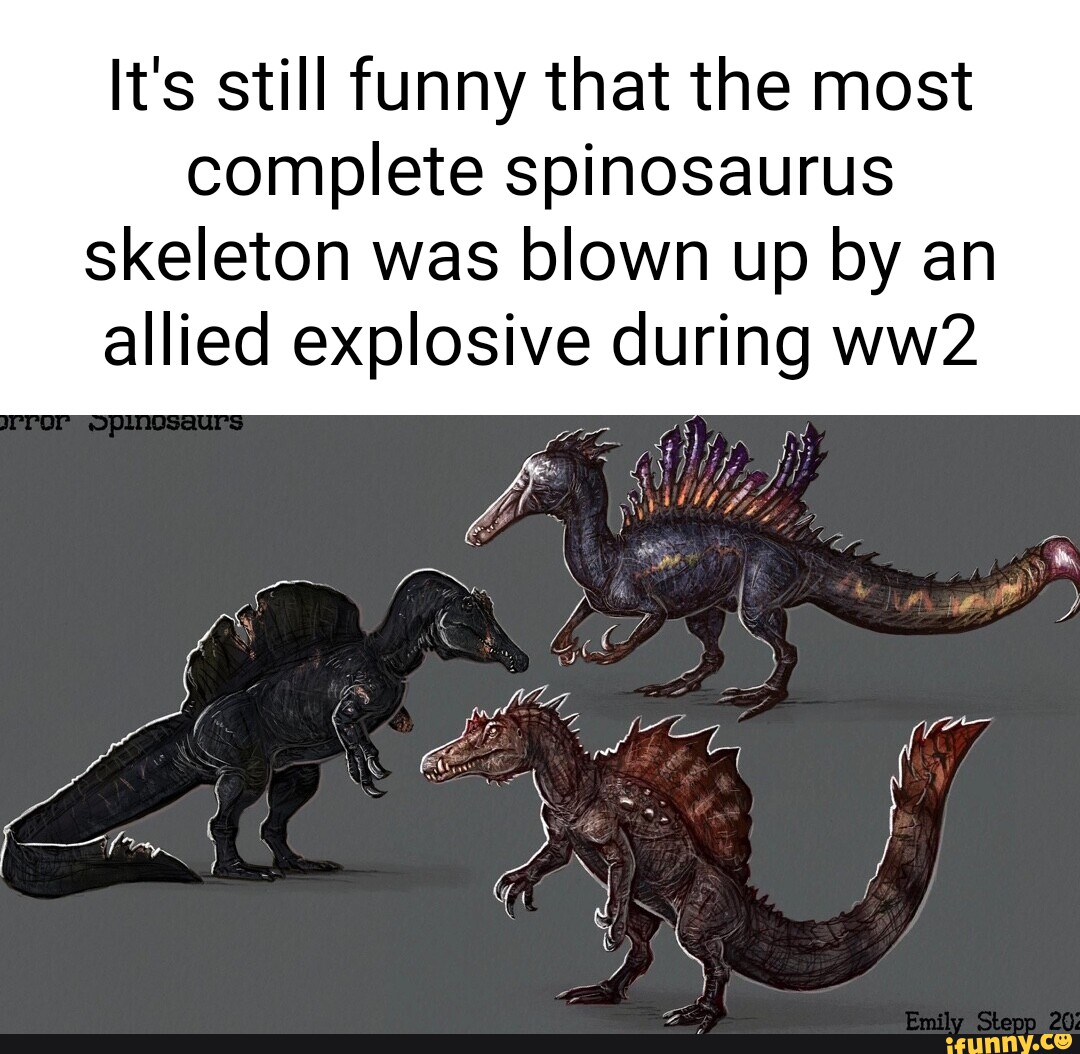 It's still funny that the most complete spinosaurus skeleton was blown ...