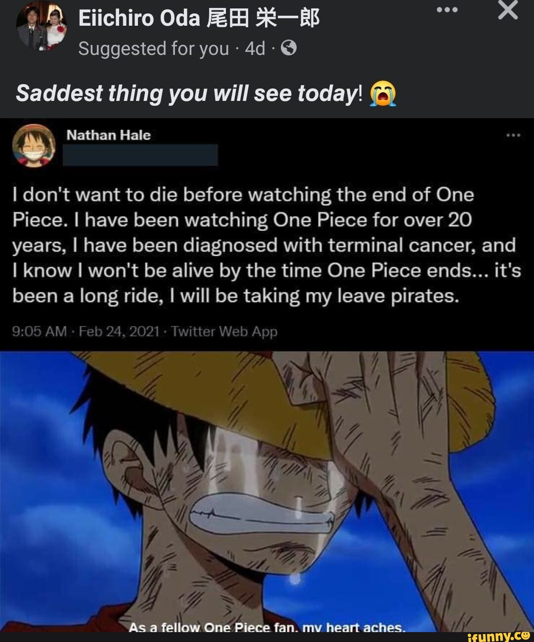 Elichiro Ode Suggested for you Saddest thing you will see today! Nathan ...