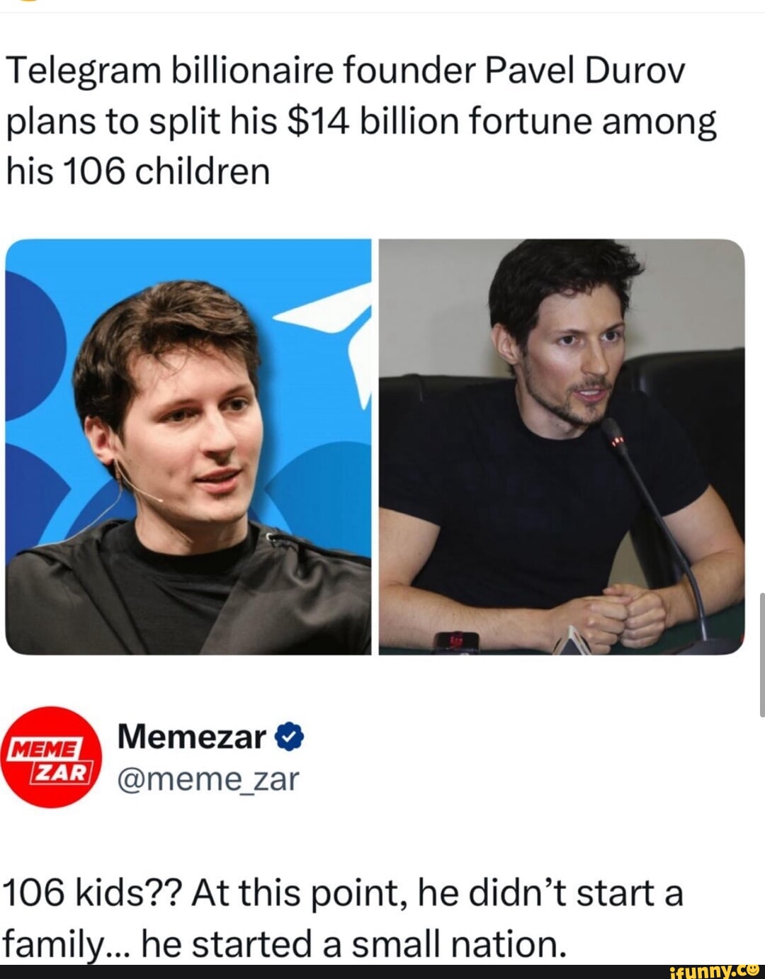 Telegram billionaire founder Pavel Durov plans to split his $14 billion ...