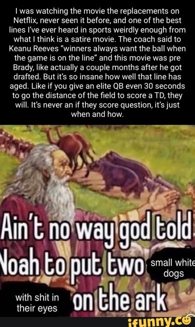 Was watching the movie the replacements on Netflix, never seen it ...