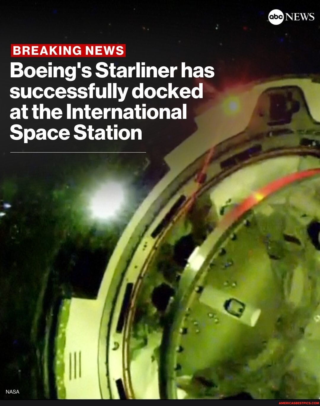 JUST IN: Boeing's Starliner successfully docked at the International ...