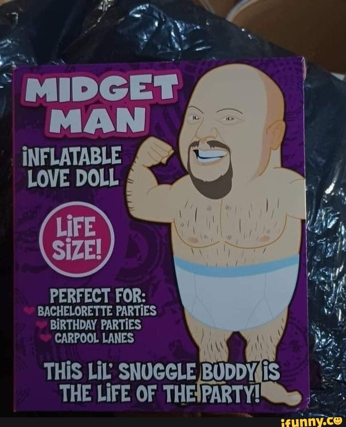 MIDGET MAN iNFLATABLE LOVE DOLL PERFECT FOR: BACHELORETTE PARTIES BIRTHDAY PARTIES CARPOOL LANES ...
