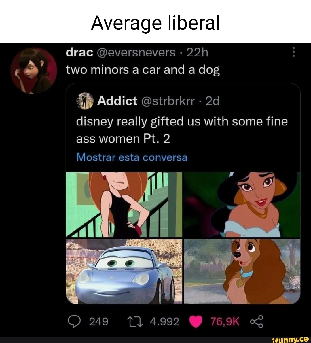 Average liberal dirac @eversnevers two minors a car and a dog Addict ...