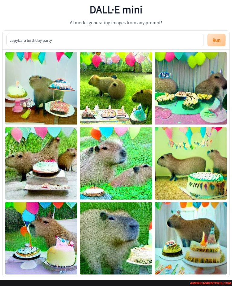 DALLE mini Al model generating images from any prompt! capybara ...