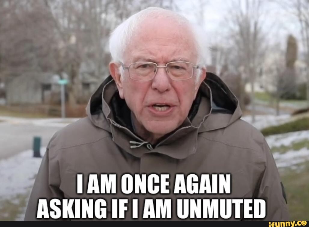 #college #zoom #berniesanders #unmuted #funny #meme - AM ONCE AGAIN ...