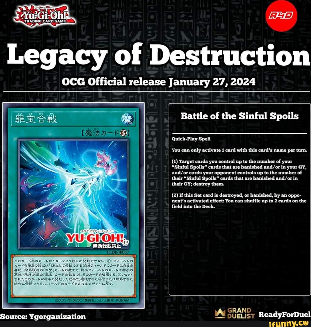 Legacy of Destruction OCG Official release January 27, 2024 Source ...