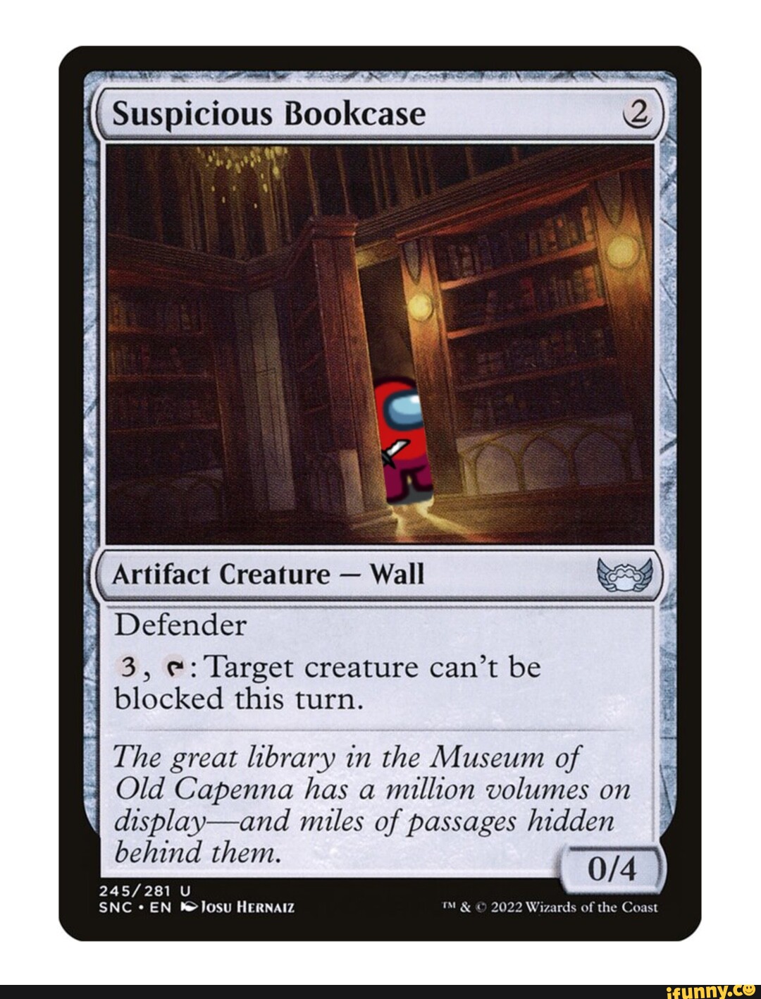 SS Suspicious Bookcase )i Artifact Creature - Wall Defender 3, Target ...