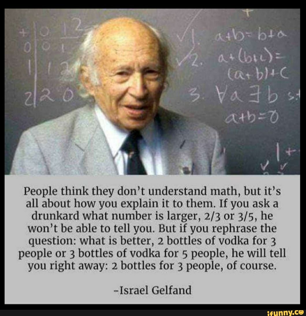 People think they don't understand math, but it's all about how you ...