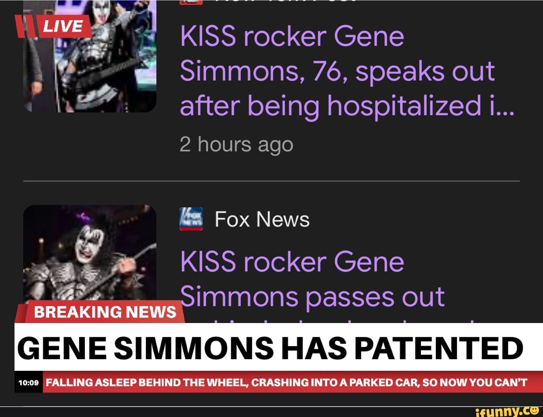 KISS rocker Gene Simmons, 76, speaks out after being hospitalized i ...