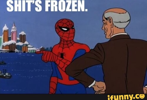 SHIT'S FROZEN. - iFunny