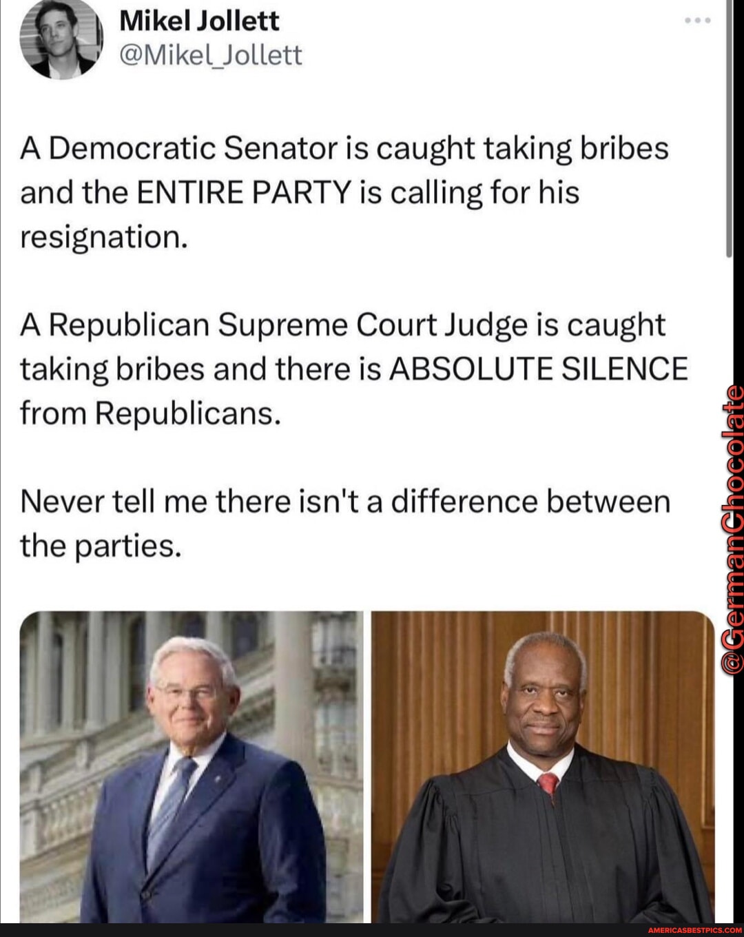 A Democratic Senator is caught taking bribes and the ENTIRE PARTY is ...