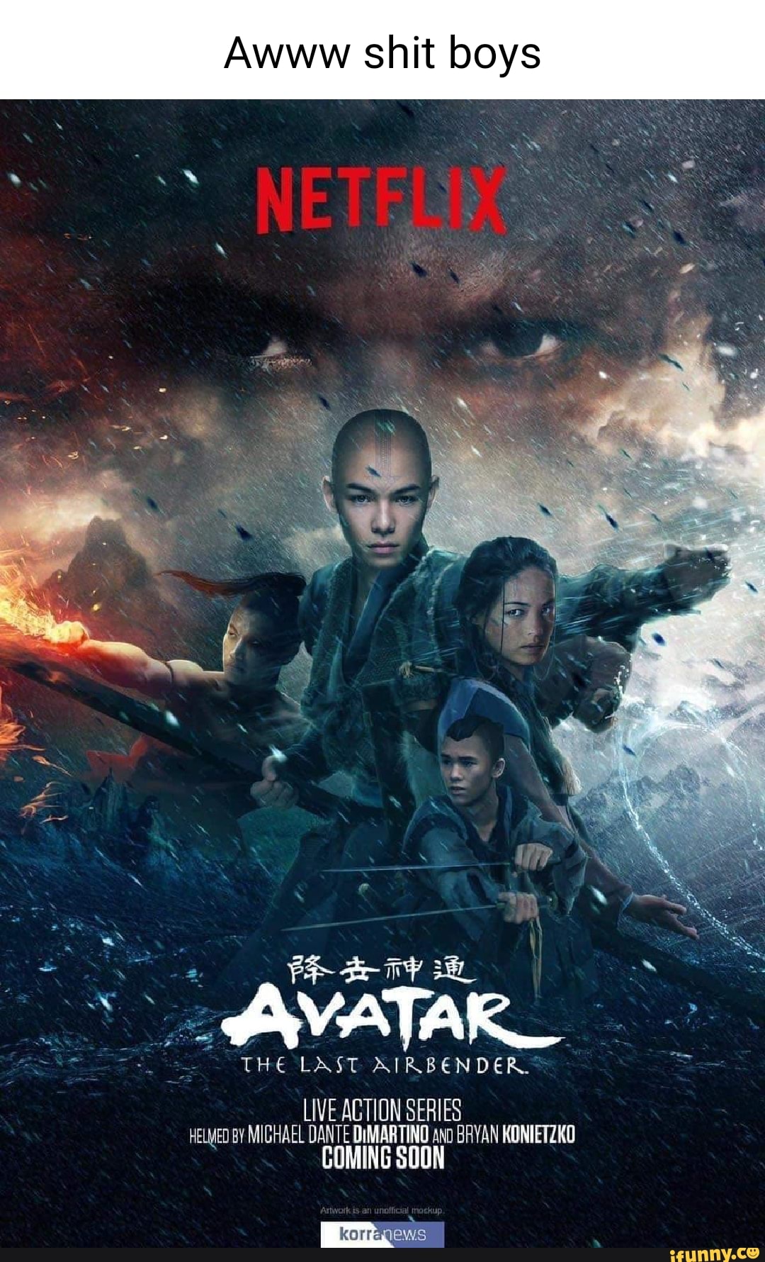 Awww shit boys TY THE LAST AIRBENDER LIVE ACTION SERIES HELMED BY ...
