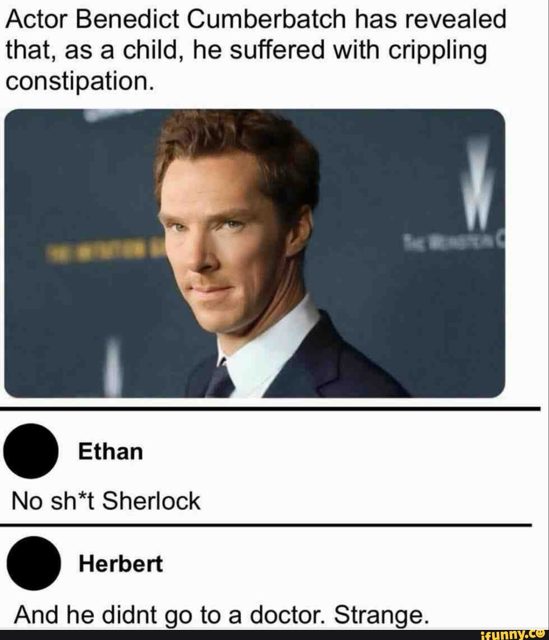 Actor Benedict Cumberbatch has revealed that, as a child, he suffered ...