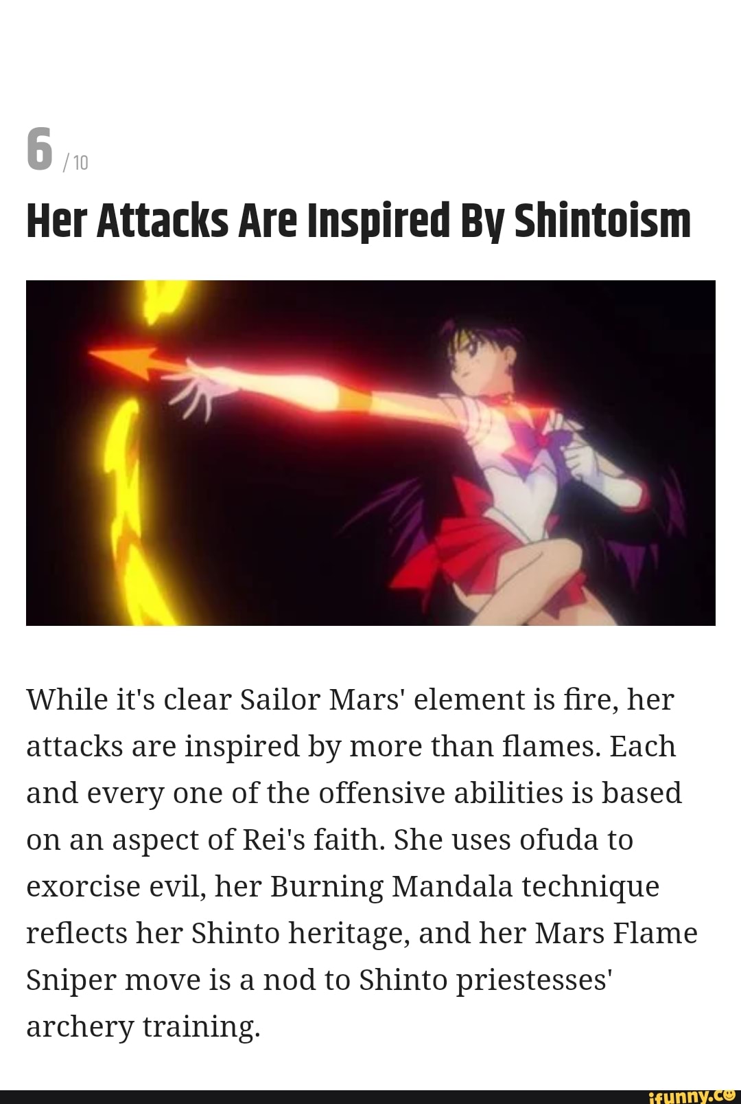 /10 Her Attacks Are Inspired By Shintoism While it's clear Sailor Mars ...