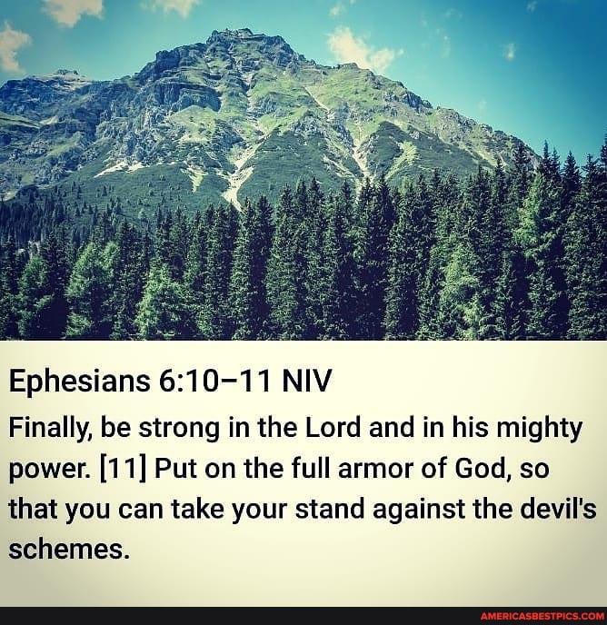 Ephesians NIV Finally, be strong in the Lord and in his mighty power ...