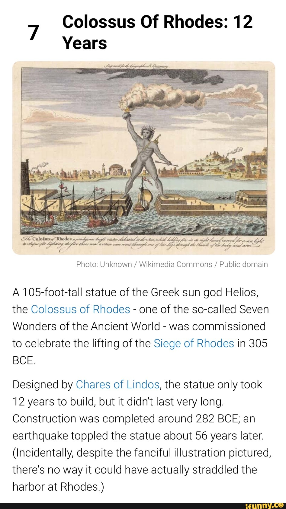 Colossus Of Rhodes: 12 Years Colo Rhodes. te the ham, thay fe Photo ...