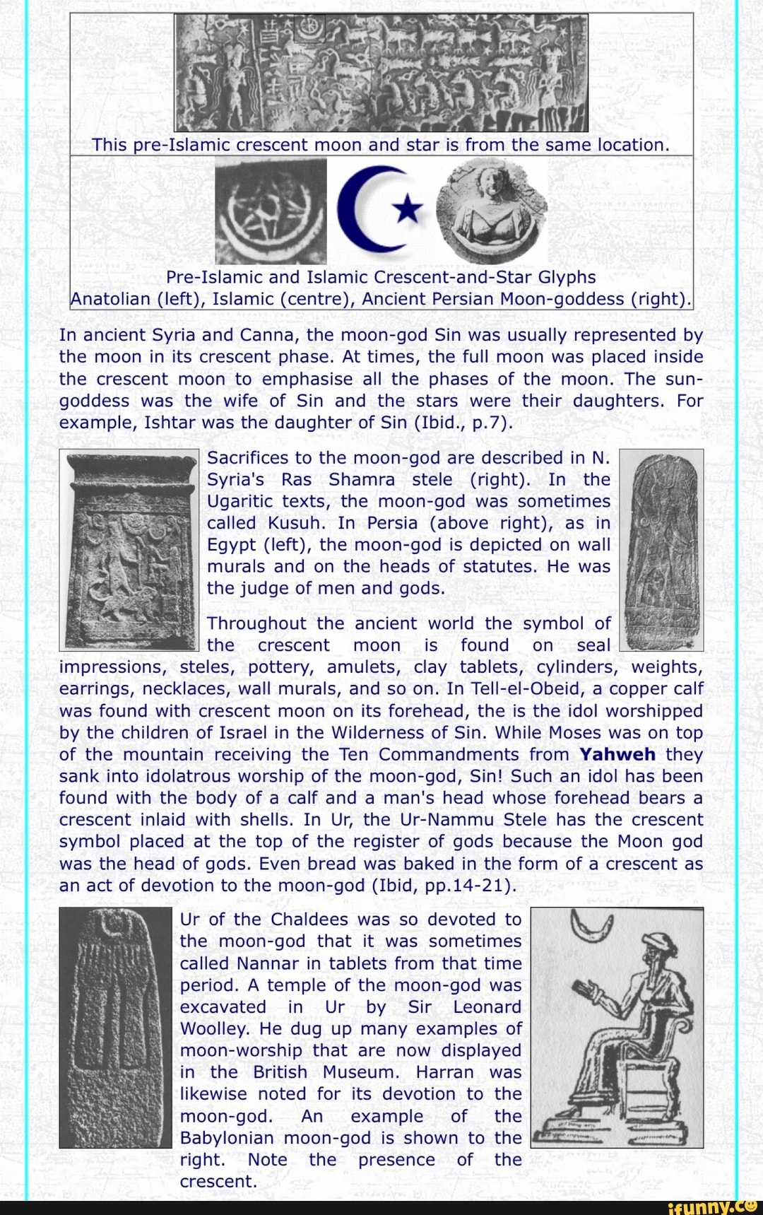 Pre-Islamic and Islamic Crescent-and-Star Glyphs (Anatolian (left ...