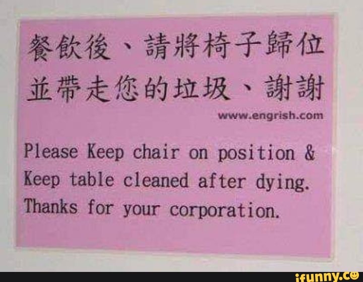 Please Keep chair on position & Keep table cleaned after dying. Thanks ...