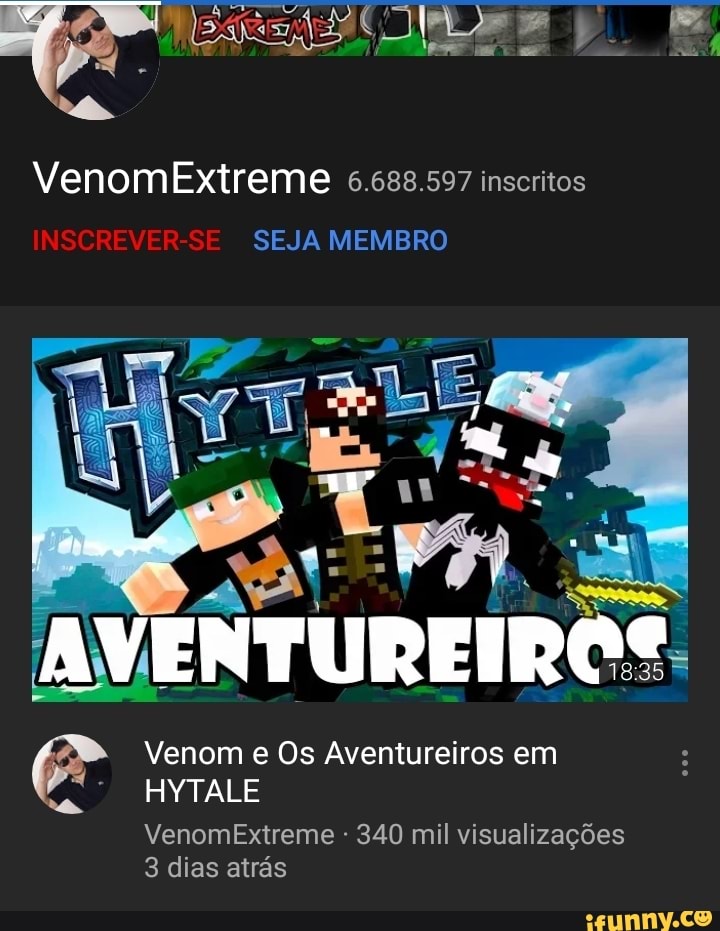 VenomExtreme 6.688.597 inscritos SEJA MEMBRO Venom e Os Aventureiros em ...