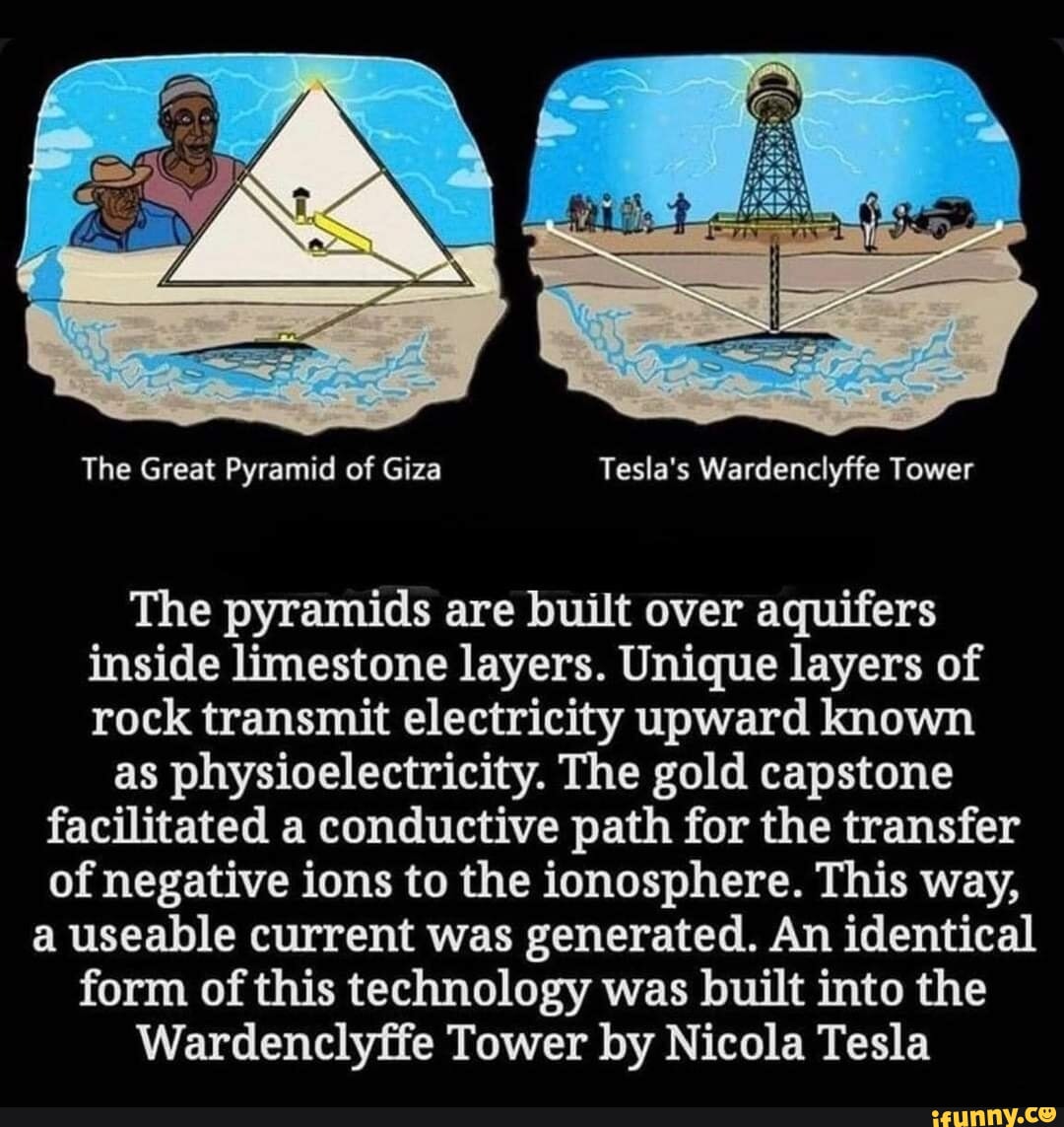 The Great Pyramid of Giza Tesla's Wardenclyffe Tower The pyramids are ...