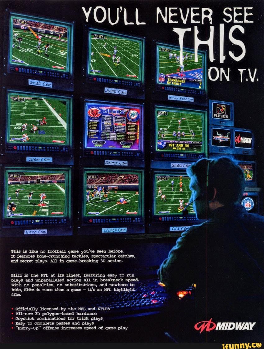 Alternate advert flyers - YOU'LL NEVER SEE IS 'This is like no football ...