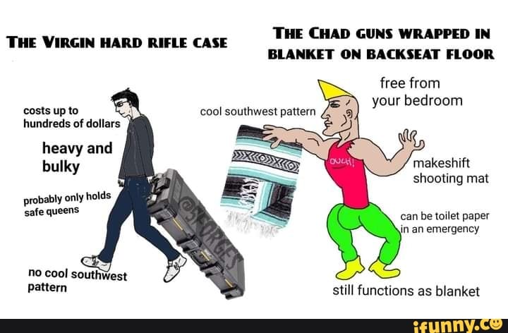 'THE CHAD GUNS WRAPPED IN BLANKET ON BACKSEAT FLOOR 'THE VIRGIN HARD ...