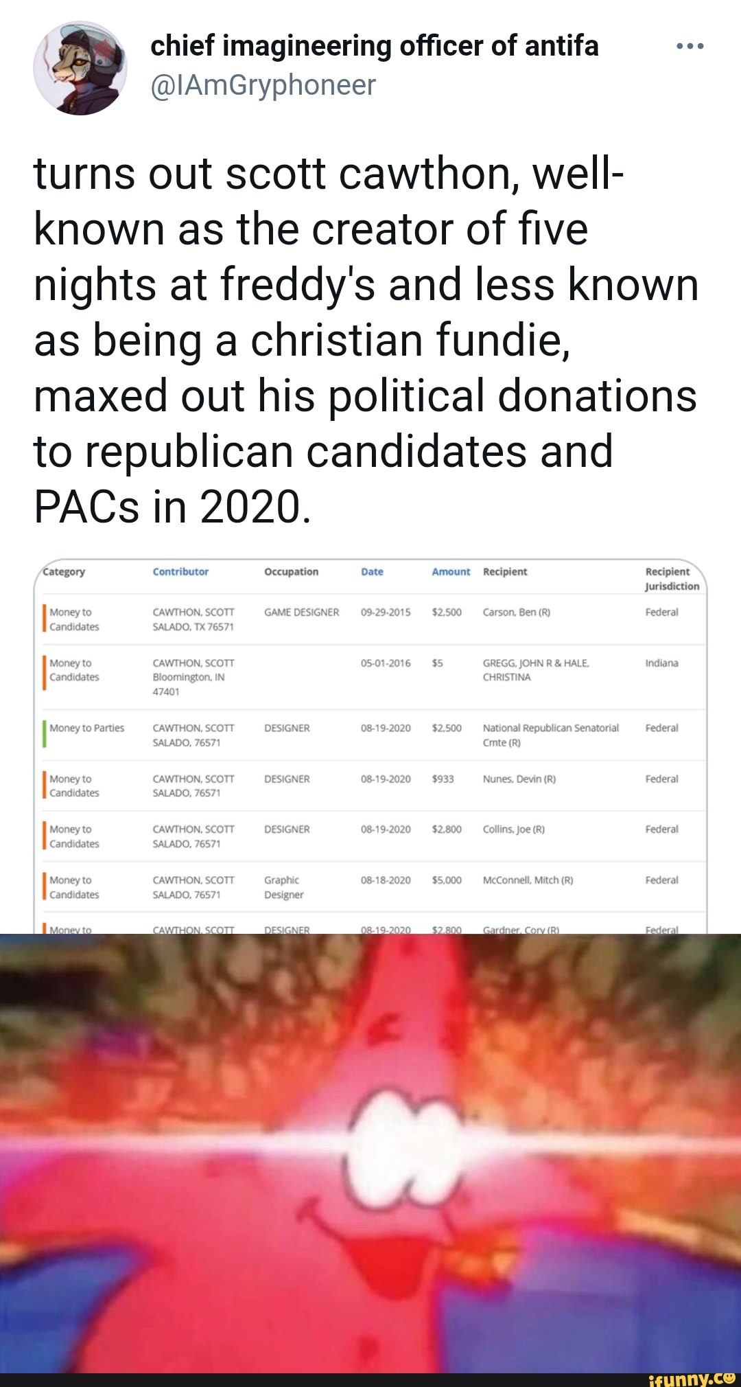 ( chief imagineering officer of antifa @IAmGryphoneer turns out scott ...