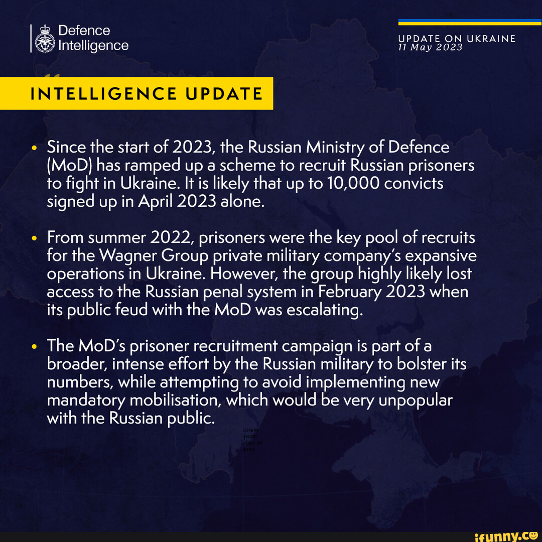 Ministry of Defence UK Daily Ukraine update 11052023 - I Defence UPDATE ...