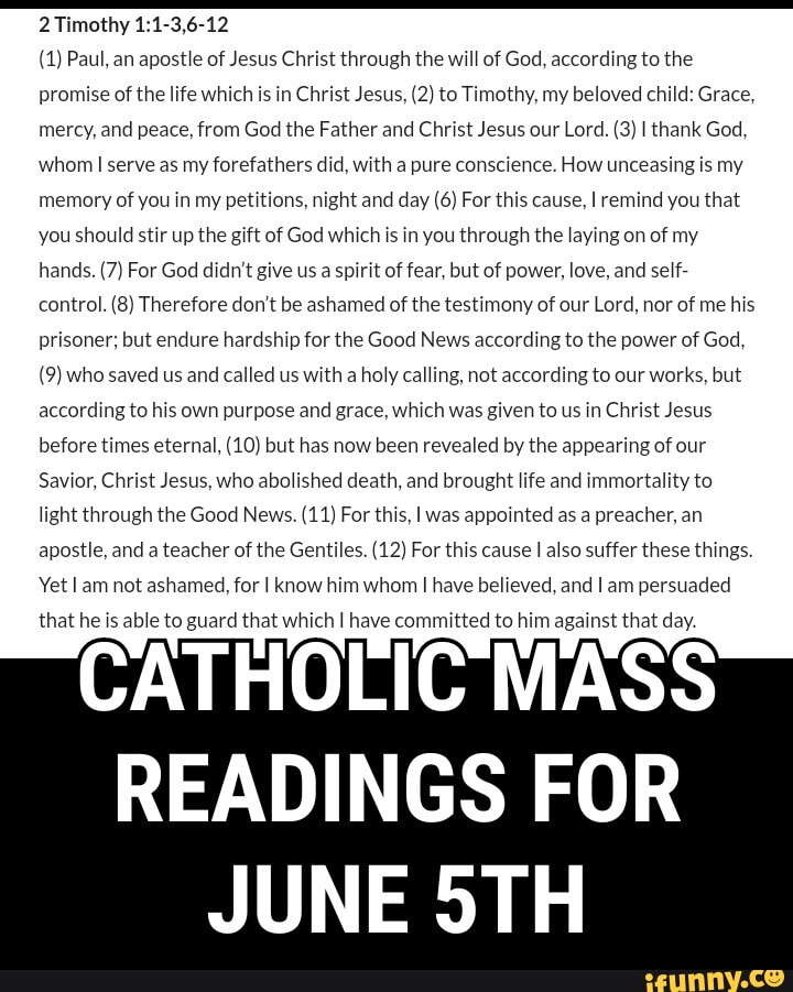 2 Timothy (4) Paul, an apostle of Jesus Christ through the will of God ...
