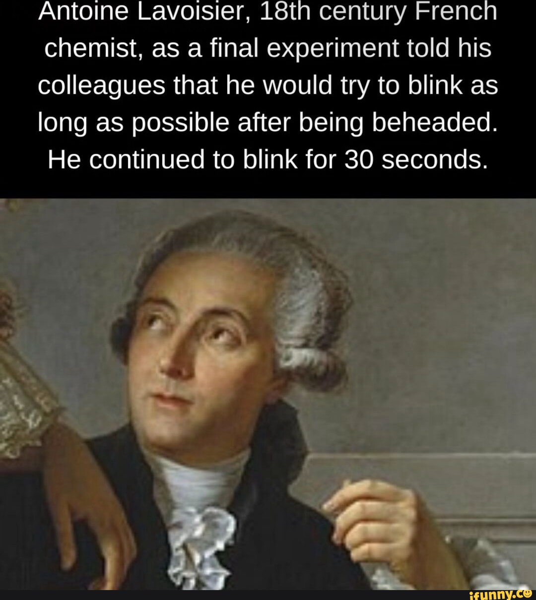 Antoine Lavoisier, 18th century Frenc chemist, as a final experiment ...
