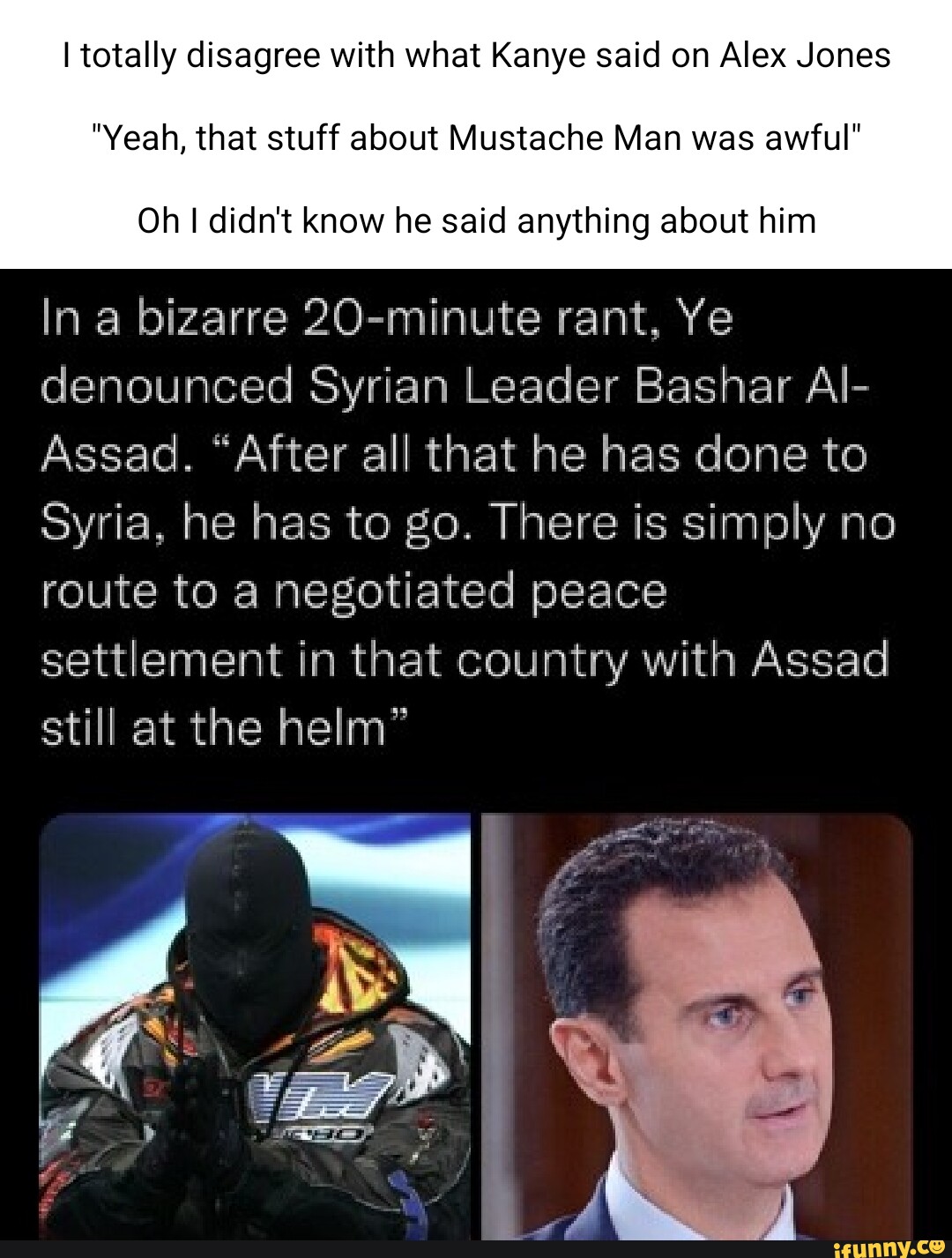 I totally disagree with what Kanye said on Alex Jones "Yeah, that stuff ...