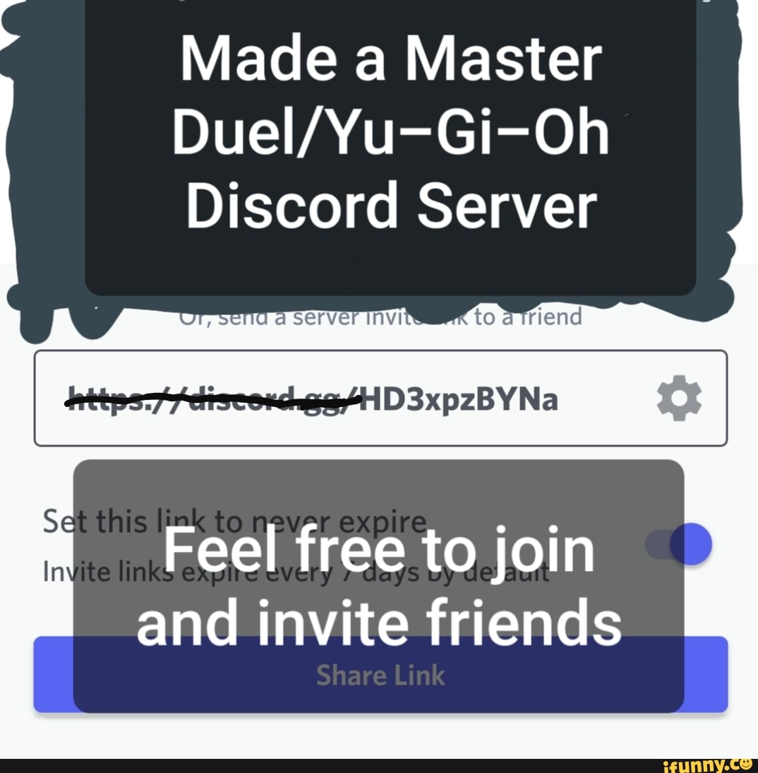 Made a Master Discord Server Feel free to join and invite friends - iFunny