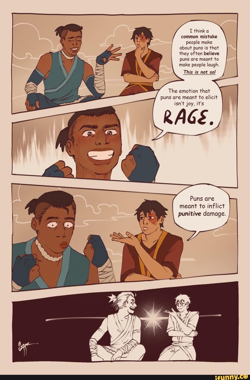 Think a common mistake people make about puns is that they often ...