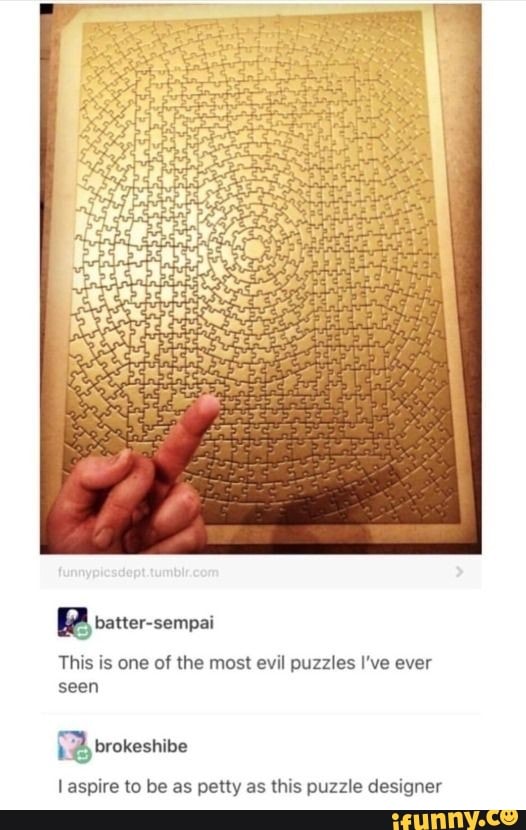 This is one of me most evil puzzles I've ever seen & I aspire to be as ...