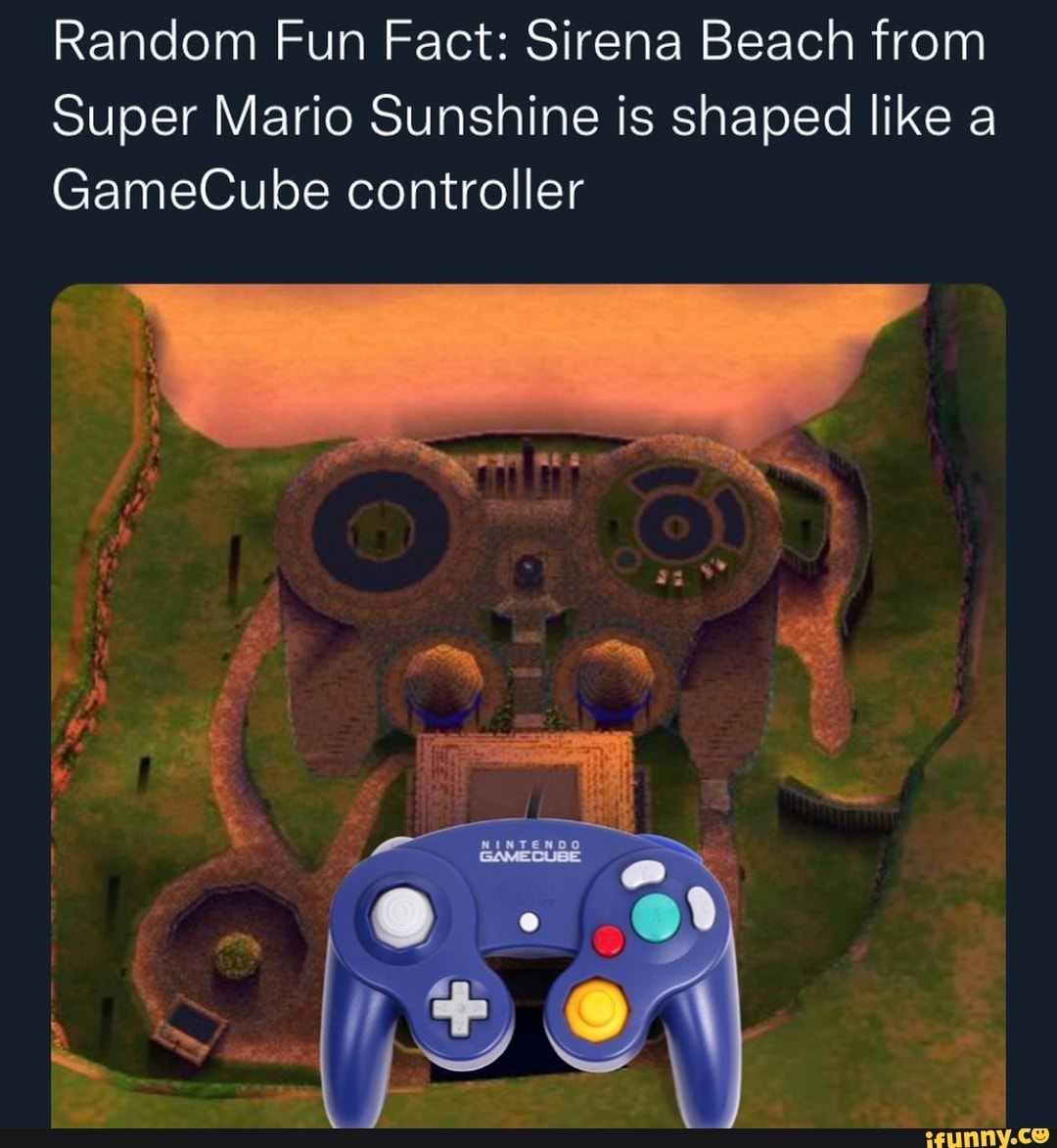 Random Fun Fact: Sirena Beach from Super Mario Sunshine is shaped like ...