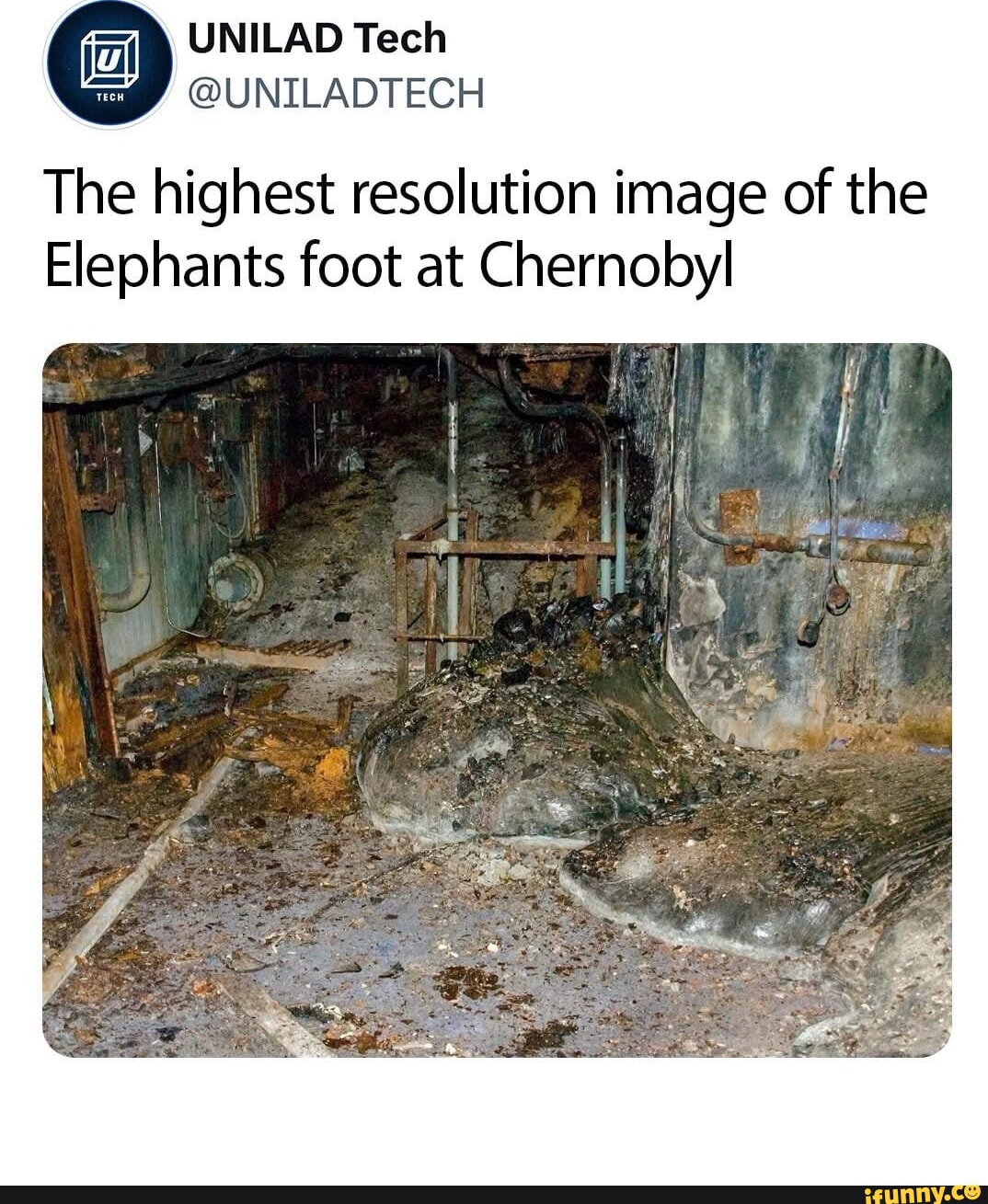 The highest resolution image of the Elephants foot at Chernobyl - iFunny
