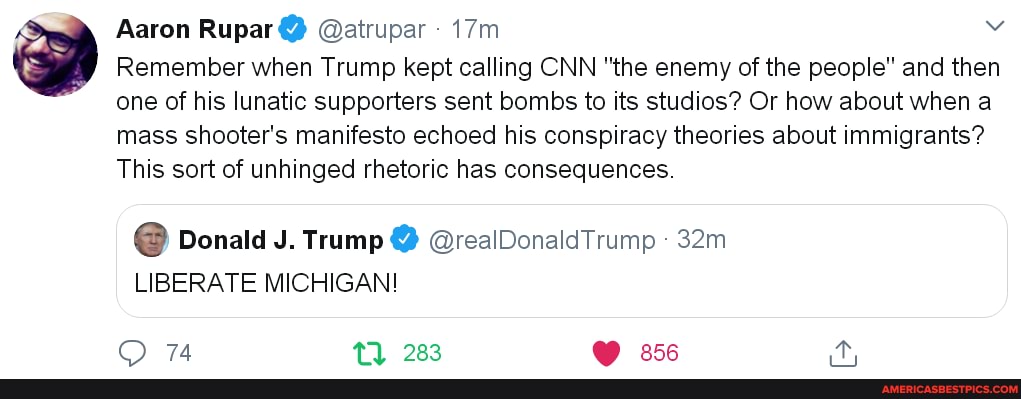 Aaron Rupar @atrupar Remember when Trump kept calling CNN "the enemy of ...